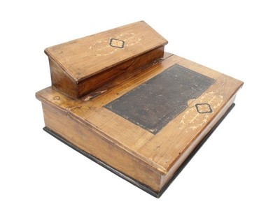 Lrg Atq Hand Crafted WOODEN Table Top WRITERS SLOPE Clerk's Writing ...