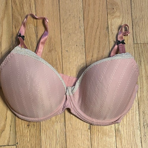 Betsy Johnson Pink Bra Underwire Plunge Size 34DD | eBay