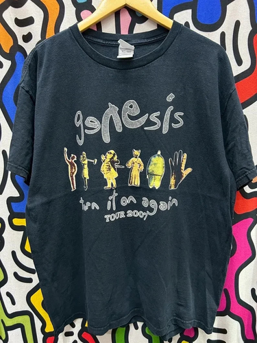 Vintage 2000s Genesis Band tshirt size S-5XL Double sided Black PA6847 ...