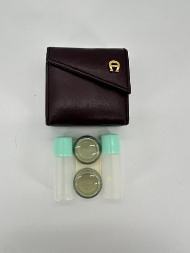 Etienne Aigner Leather Contact Case w/ Mirror and Fiocchi snap In Box ...