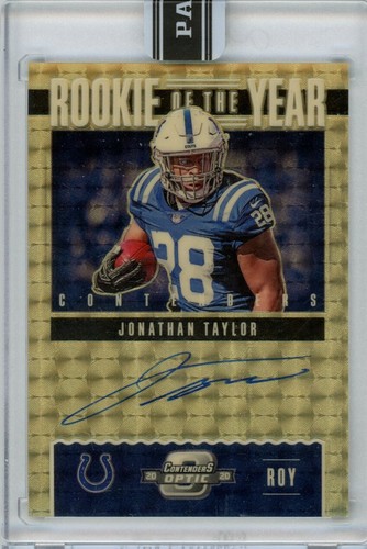 2020 Contenders Optic JONATHAN TAYLOR Gold Vinyl Black Box 1/1 RC ...