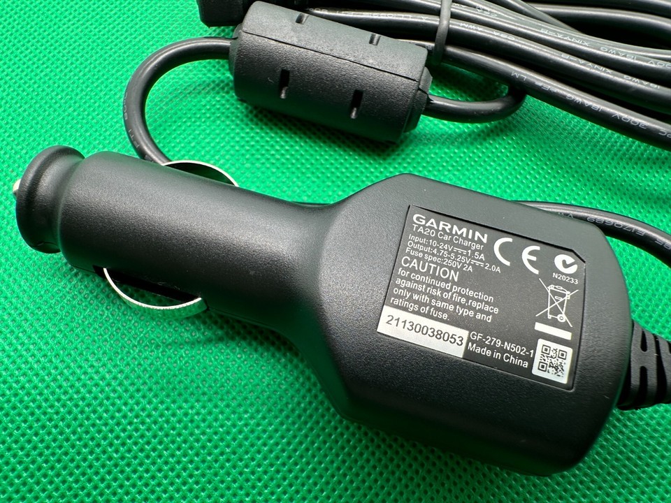 Garmin Vehicle TA 20 TA20 Traffic antenna charger power cable original ...