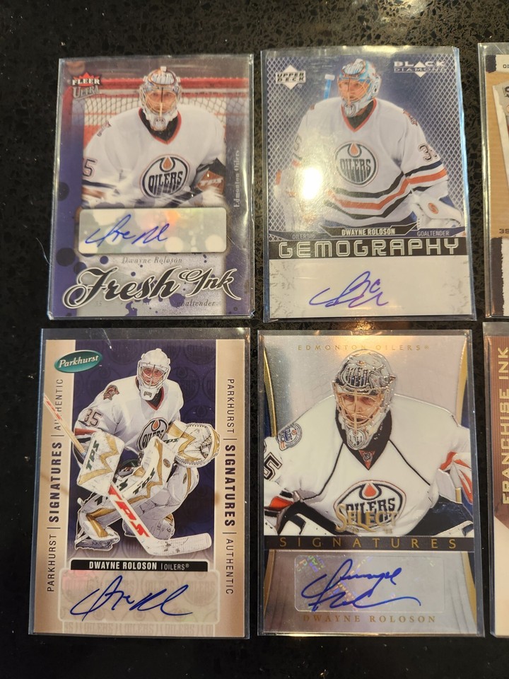 Dwayne Roloson Edmonton Oilers Autograph Card 8 Card Lot | eBay