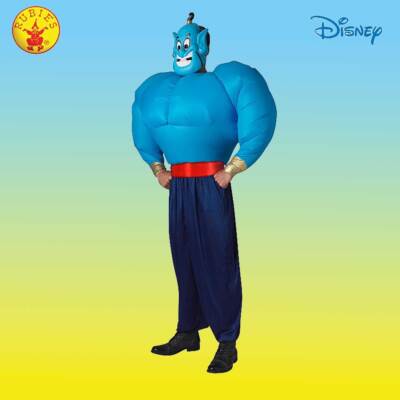 Disney Alladin Genie Inflatable Adult Costume Men Pants Top Mask Std ...