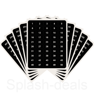 500 Sticky Numbered Labels Stickers - 1-500 Self Adhesive Number Labels ...