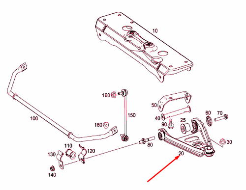 SMART FORTWO Coupe 451 Front Wishbone Control Arm A4513300010 NEW ...
