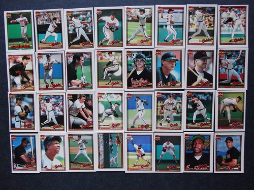 1991 Topps Micro Mini Baltimore Orioles Team Set of 32 Baseball Cards ...