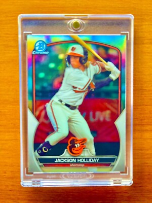 Jackson Holliday RARE ROOKIE RC REFRACTOR BOWMAN CHROME INVESTMENT CARD ...