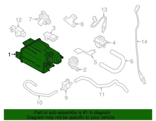 Genuine Nissan 2002-2021 Maxima Rogue SV Emission Charcoal Canister ...