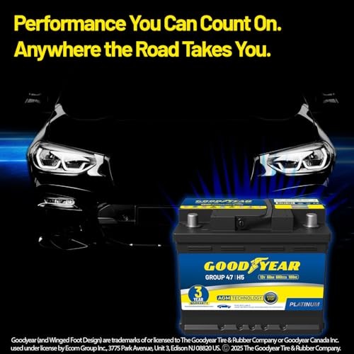 47-H5-AGM BCI 12V 60 AH, 100RC, 680 CCA Platinum series Group Size 47 ...