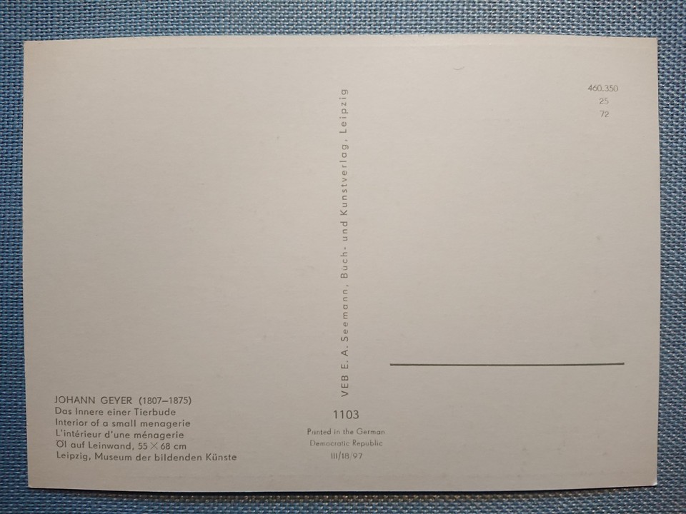 Old Postcard AK Johann Geyer The Interior Of An Animal Booth Sailor | eBay