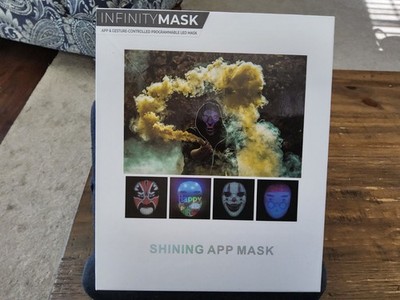 HALLOWEEN Infinity Mask Programmable LED Mask App Control Shining Mask ...