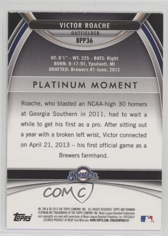 2013 Bowman Platinum Prospects Victor Roache #BPP36 | eBay