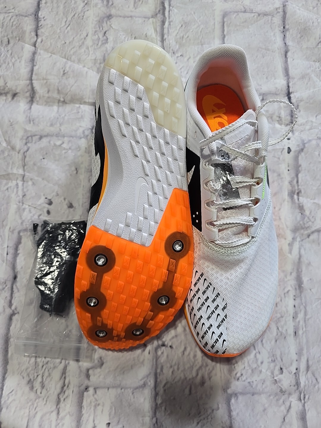 Nike Zoom Rival XC 6 White Orange Track Field Spikes DX7999-100 Men’s ...