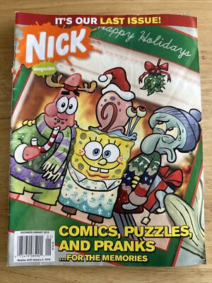 NICK MAGAZINE December/January 2010 [Nickelodeon, Spongebob, Last issue ...