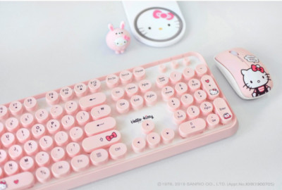 [Hello Kitty] Hello Kitty No Noise Wireless Keyboard Mouse Set | eBay ...