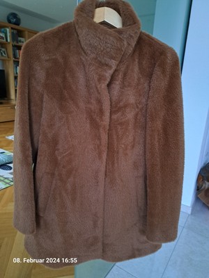 Comma Mantel Teddy Fell Fakefur braun 34 | eBay