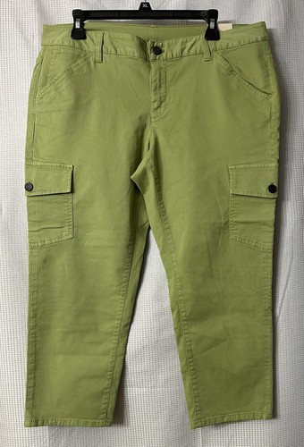 NWT Talbots Signature Fit Womens Green Capri Jeans Denim Plus Size 16W ...