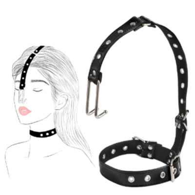 Hook Nose Neck Collar Bondage Wear Slave Restraints SM Head Harness For ...