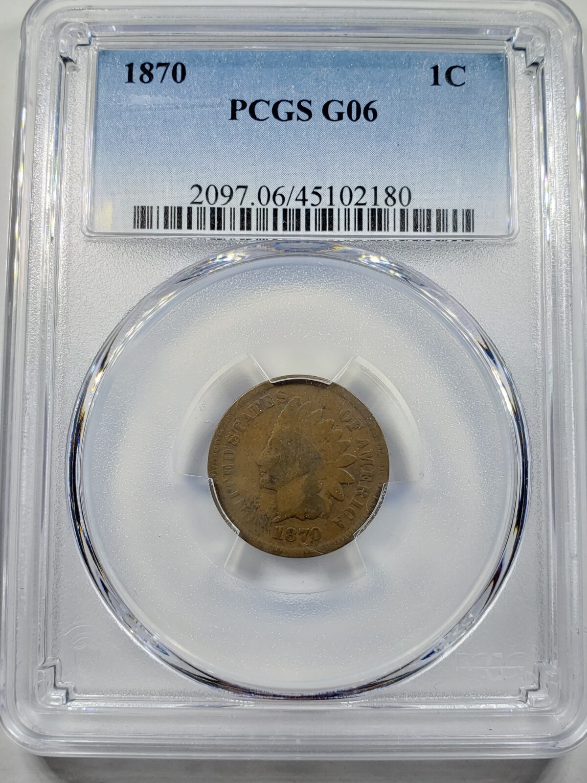 1870 Indian Head Cent Penny 1c PCGS G6 BN | eBay