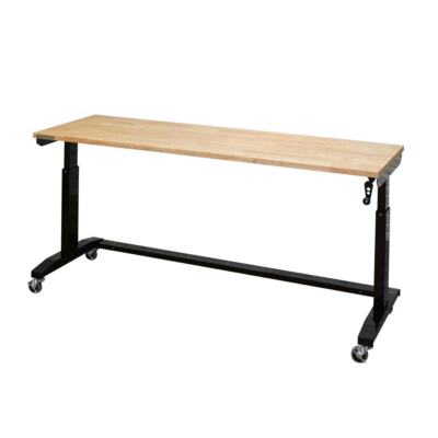 Work Table Black 72 in. Adjustable Height Steel Industrial | eBay