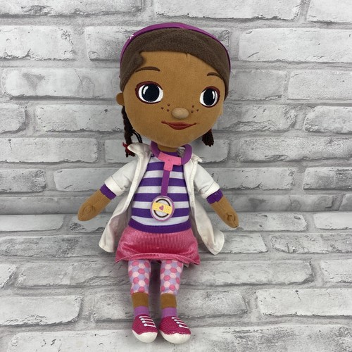 Disney Doc McStuffins 15" Plush Stuffed Doll Doctor Lab Coat Read ...