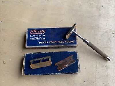 Vintage Single Edge Christy Safety Razor in Original Box | eBay