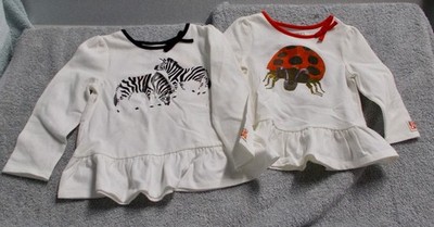 NEW GYMBOREE ERIC CARLE GIRLS TOPS LADYBUG (6-12 MONTH) ZEBRA (18-24 ...