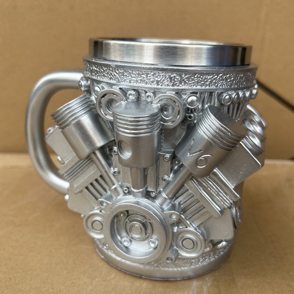 V6 V8 Engines Stainless Steel Cup,personalized V Stainless Steel Coffee ...