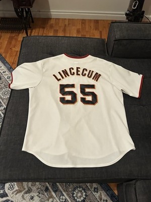 Majestic Tim Lincecum San Francisco Giants XXL Cream Men | eBay