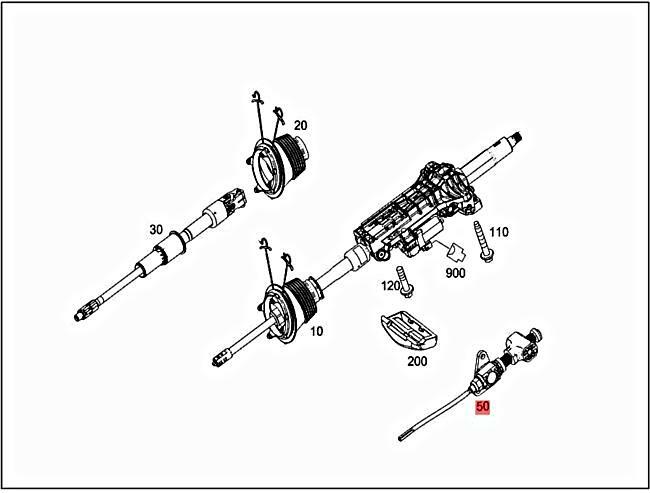 Genuine MERCEDES X222 A205 A217 C190 Rs str. Column adjustment ...