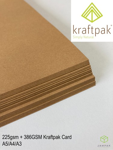Kraftpak kraft Card 225gsm, 386gsm Arts&Crafts Premium High Grade Brown ...