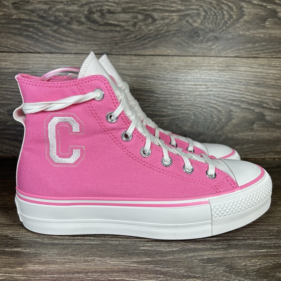 Converse Women's Chuck Taylor All Star Lift Pink Retro Varsity Platform ...