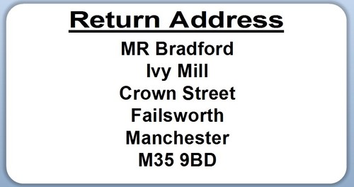 Personalised Address Labels A4 White Sheets Sticky Self Adhesive ...