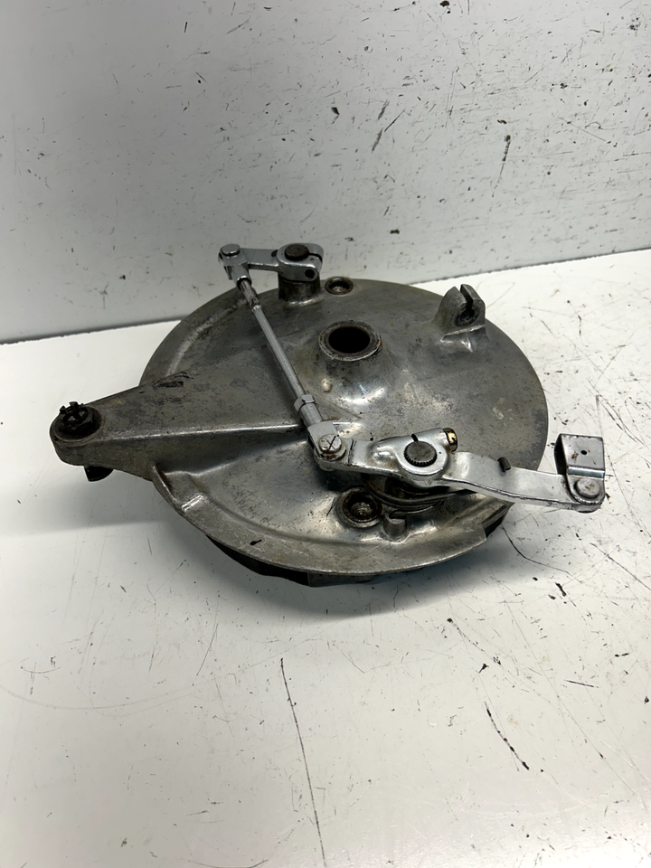 Honda CL77 CL 77 305 Rear Brake Plate Assembly / GOOD CHROME / WORKS ...