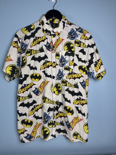 2012 Lazy Oaf Batman DC Collaboration Button up T Shirt M | eBay