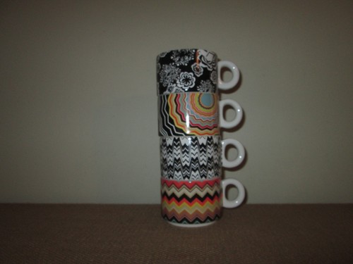 MISSONI x Target Espresso Stacking Mug 4 Piece Coffee Tea Cup Set ...