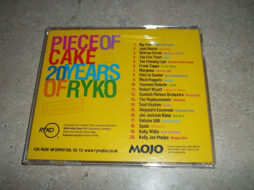 Piece Of Cake 20 Years Of Ryko (2003)(Mojo Magazine, Rykodisc) CD | eBay