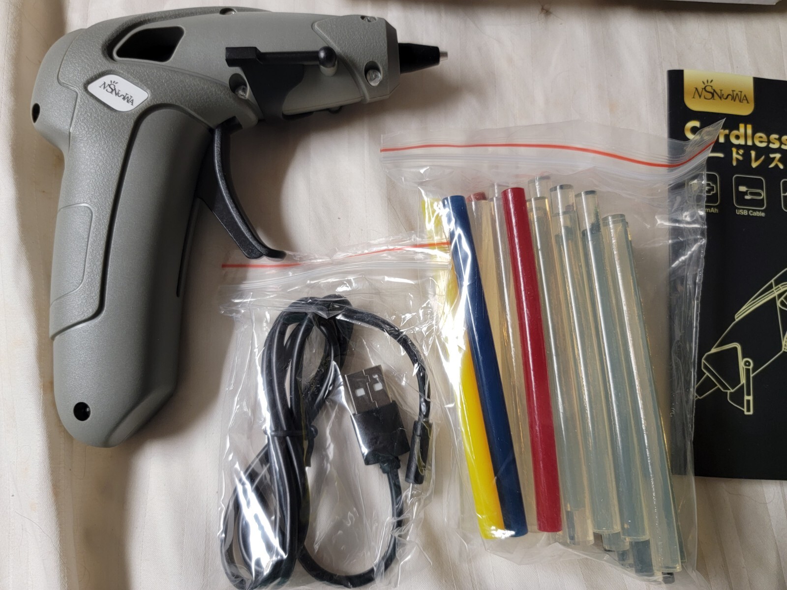 Hot Mini Glue Gun Kit Cordless Fast Preheating 30 Glue Sticks USB ...