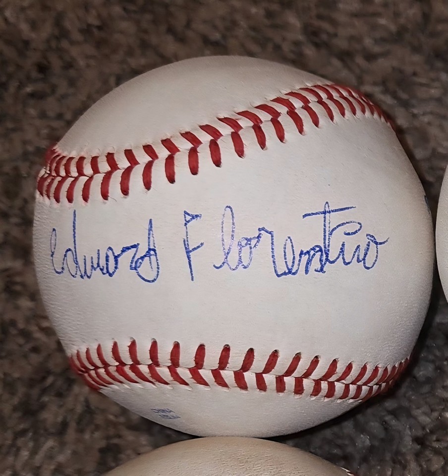 Edward Florentino Signed Baseball Auto Pittsburgh Pirates RARE Full ...