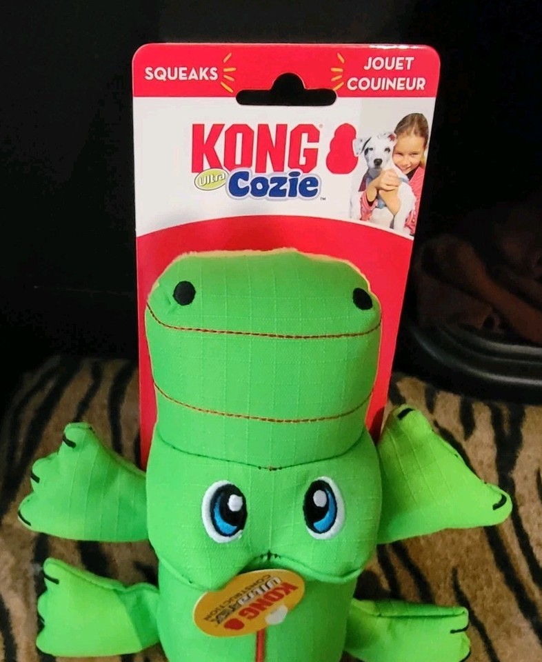 Kong Dog Cozie Alligator Squeak Toy New Sz Med Ea | eBay