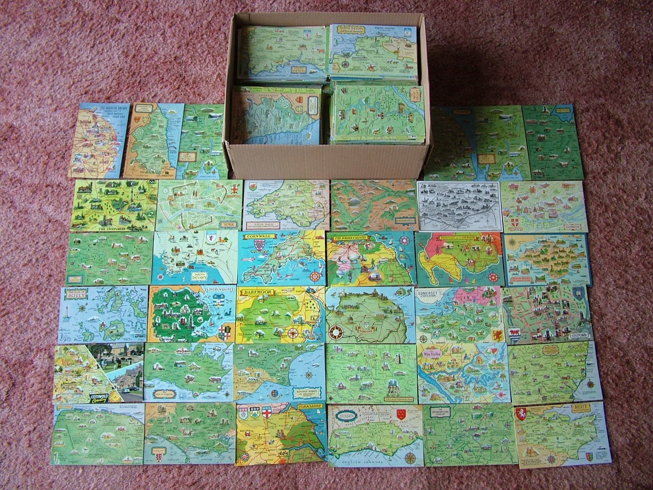 3 KG Box / Bulk Lot of Used & Unused UNITED KINGDOM MAP Postcards ...