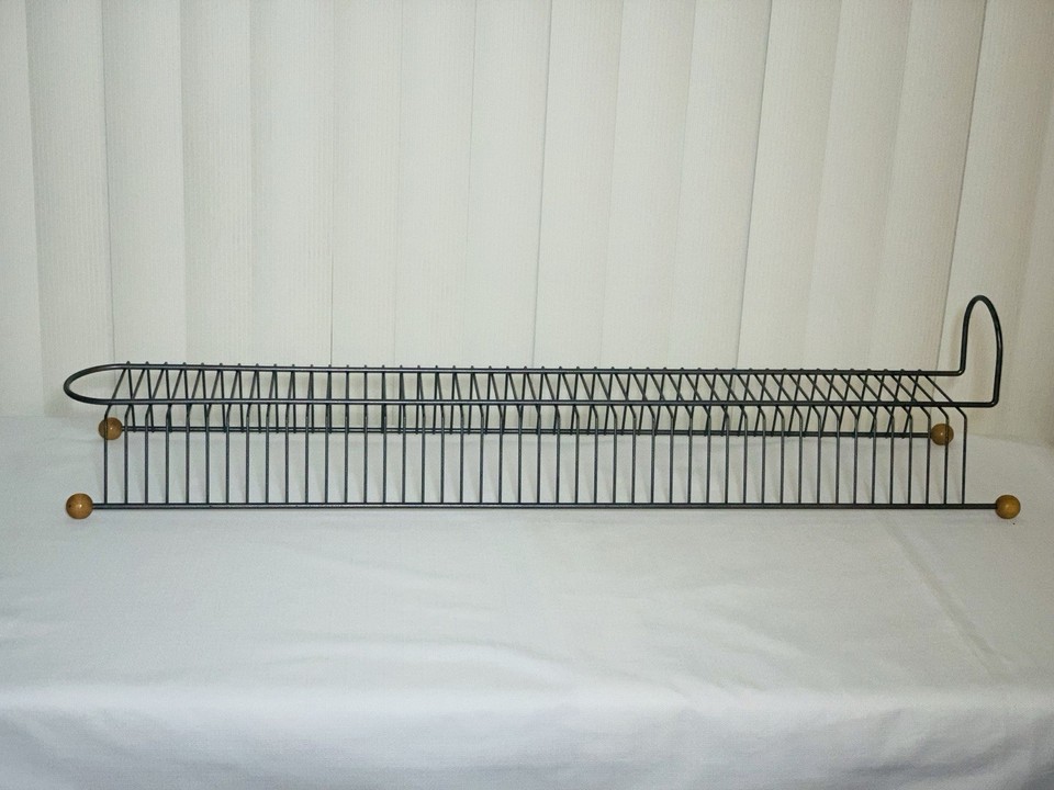 Vintage DVD/Game Storage Tower Wire Stand Rack Gunmetal Gray Holds 45 ...