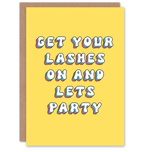 Birthday Card Get Lashes On Lets Party For Her Sister Niece Woman ...