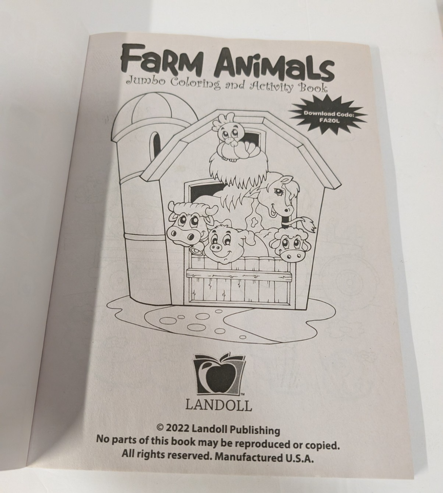 3 Coloring & Activity Books by Crayola-Time to Color, Landoll-Farm ...