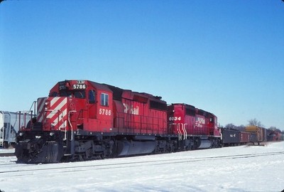 CP RAIL 5786 SD40-2+1 & FREIGHT @ LONDON, ON 1994 35MM SLIDE | eBay