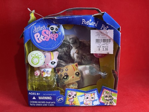 LPS Littlest Pet Shop Postcard Pets #1436 2009 NIB Fluffy Cat Pink🔥 | eBay