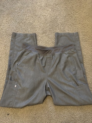 FIGS Gray Scrub Set V-Neck Elastic Waist Size XL/XL Tall Technical ...