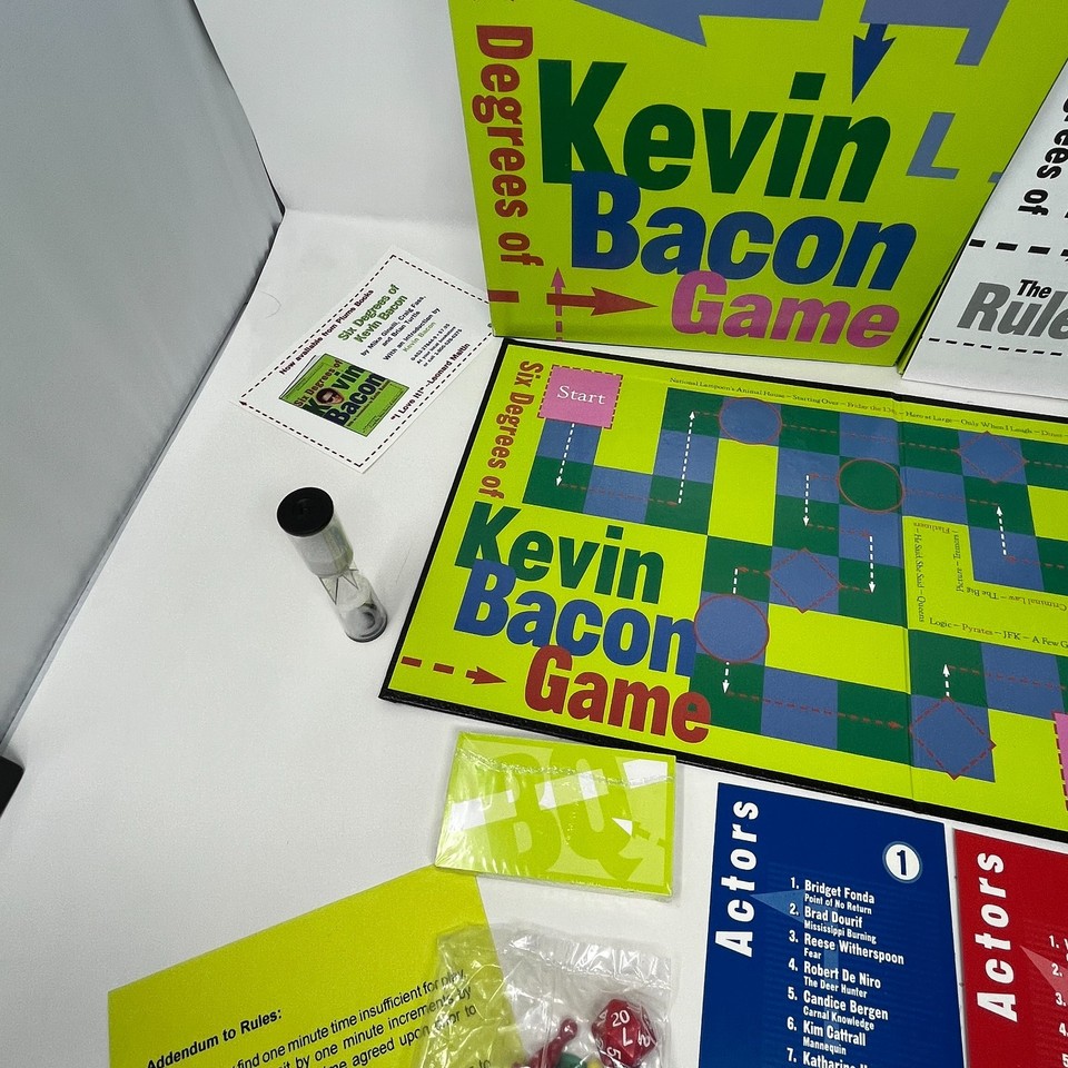 Six Degrees of Kevin Bacon Board Game 1997 COMPLETE 632468001000| eBay