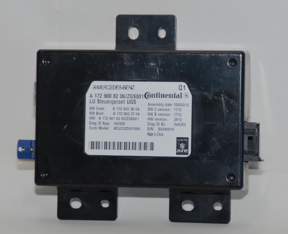 Mercedes W204 Control Unit UGS Media Interface Multimedia A1729008206 ...